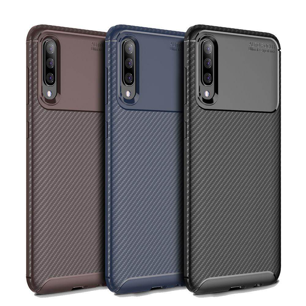 Duge Case for Samsung Galaxy A50 Carbon Fibre Grip Slip-Resistant Soft ...