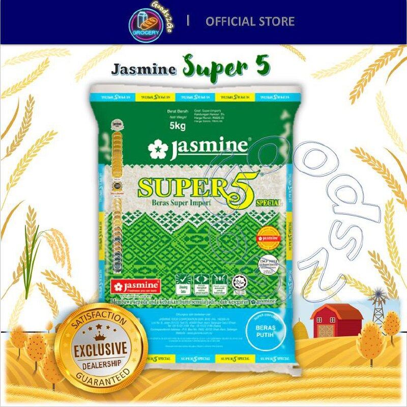100% Original Jasmine SUPER 5 IMPORT Rice 5KG | Lazada