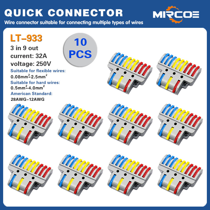 10(PCS) Quick Release Wire Connector cable Wire Splitter Universal ...