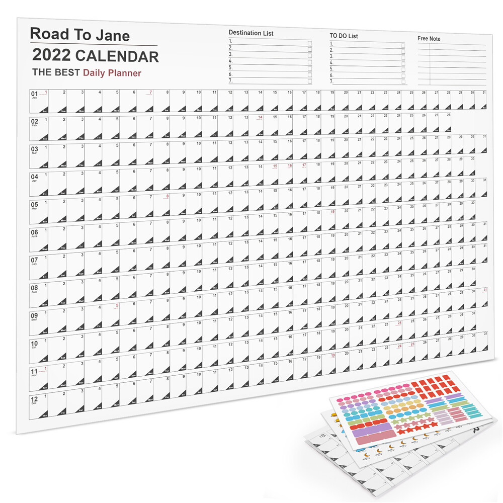 2023 Year Daily Schedule Wall Calendar Planner Reminder Paper Daily