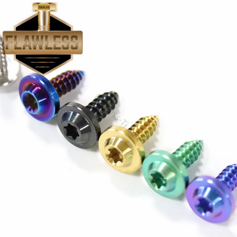 Flawless-Ti Gr5 Titanium Alloy สกรูเกลียวปล่อย Nut M5 1012151820253035 ...