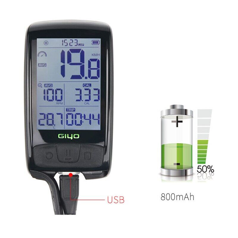 Giyo Bicycle Bluetooth Wireless Code Table Mountain Bike Road Bike ...