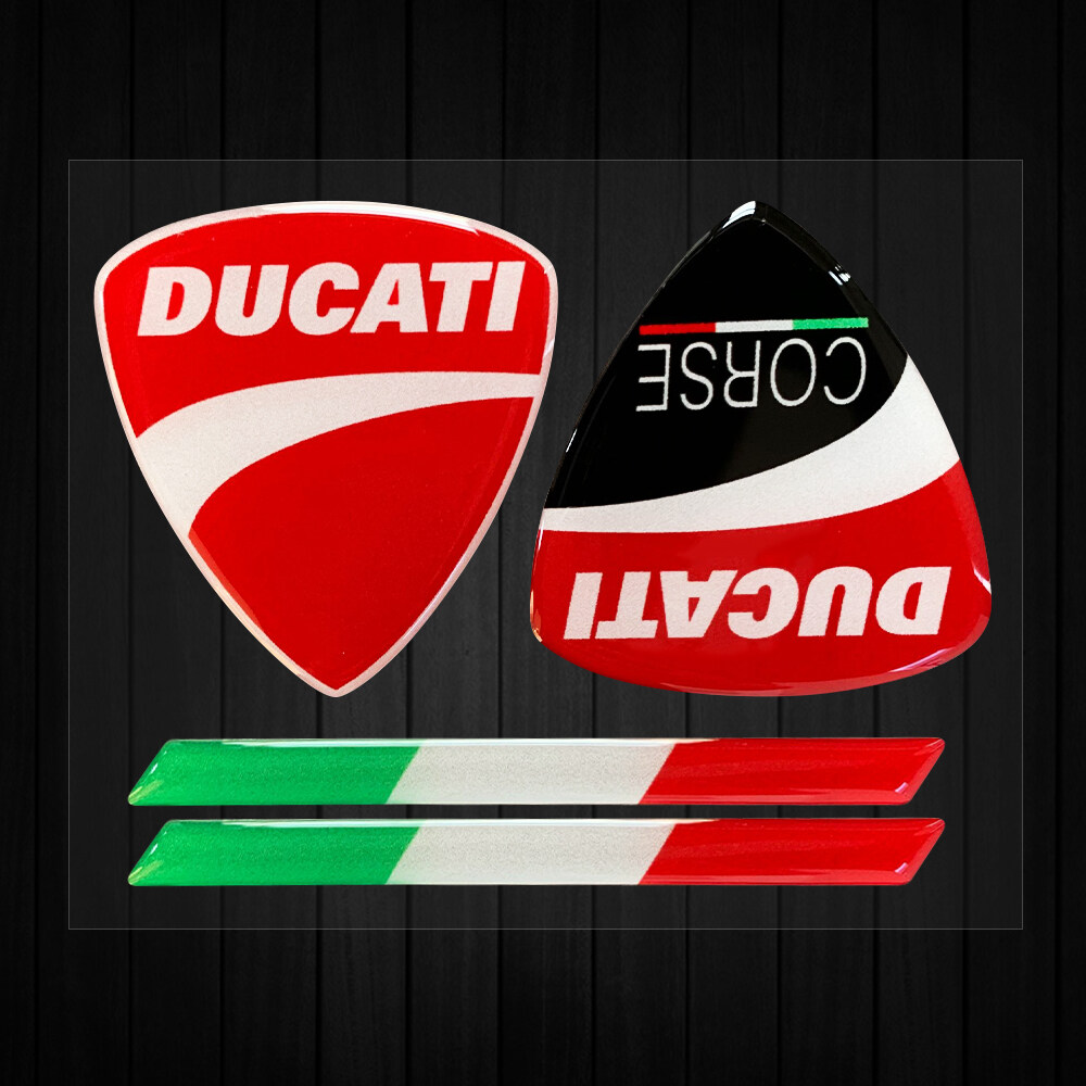 Ducati Logo Decal 3D Resin Gel Motorcycle Sticker for Ducati All 696 ...