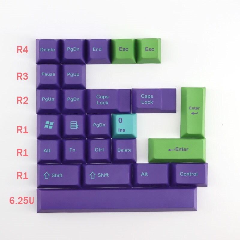 【A HOT】 GMK Skeletor Cherry Profile PBT Keycaps 130 Keys DYE-SUB ...