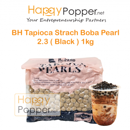 Happypopper Halal Bubble Tea Boba Tapioca Starch Balls Ball Black Pearl ...