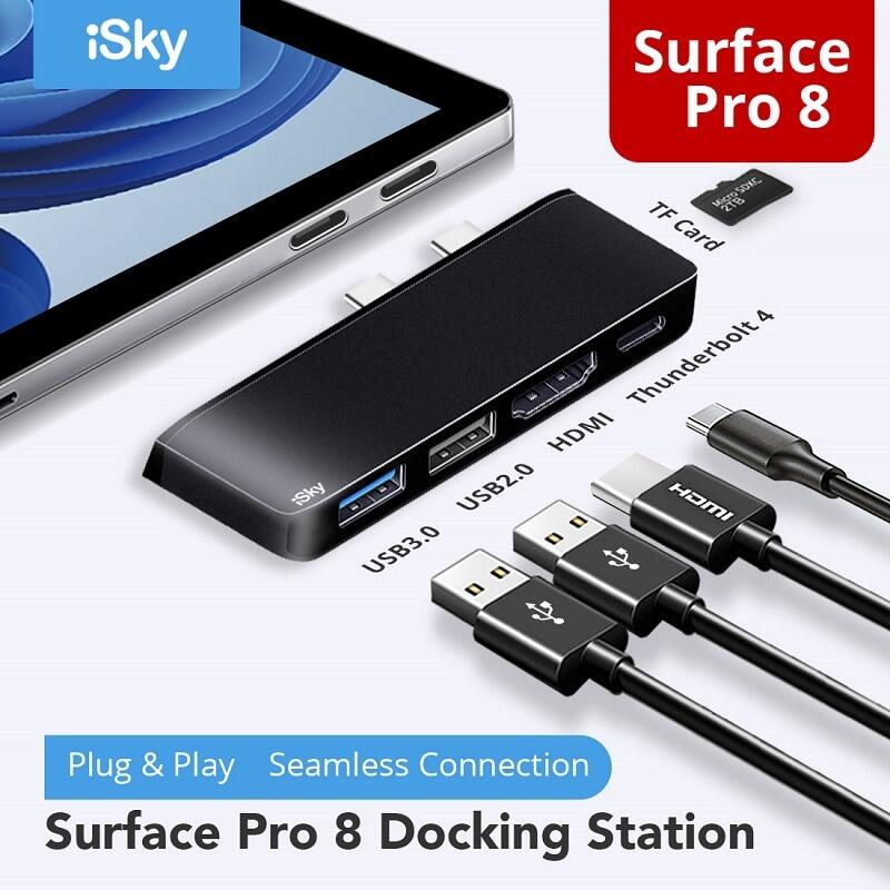 Isky สำหรับ Microsoft Surface Pro8 Adapter Pro 8 Surface Dock Station ...