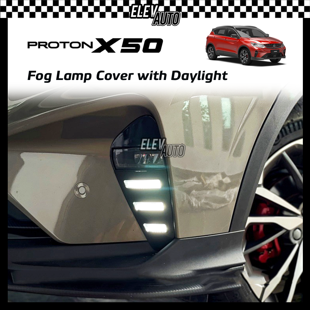 Proton X50 DRL Fog Lamp Cover LED Daytime Running Light Bar Proton X50 ...
