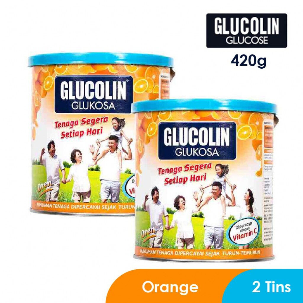 Glucolin Glucose Orange 420g x 2 Tins | Lazada