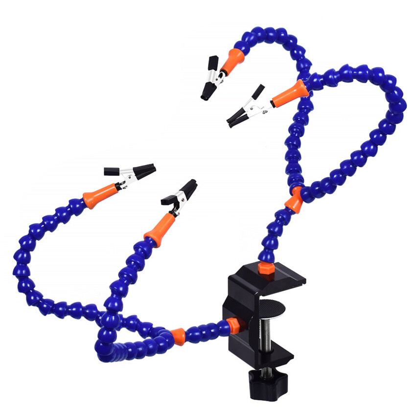 Vise Vise Soldering Station พร้อมขาตั้งหัวแร้งบัดกรีแบบยืดหยุ่น5ชิ้น ...