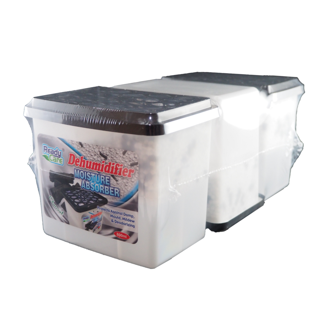 Readycare Dehumidifier Moisture Absorber (800ml x 3pcs) & (800ml x 1pcs) - 800ml Charcoal ...