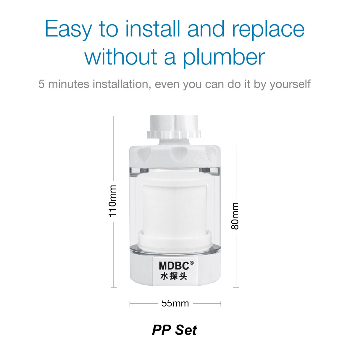 MDBC Kitchen Sink Water Filter Tap Faucet 360° Water Tester Sediment ...