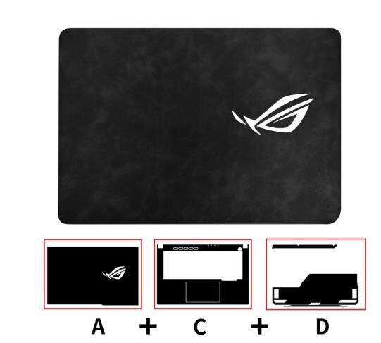 Crazy Horse PU Leather Sticker Skin For Asus ROG Strix G712 G713 Plus ...