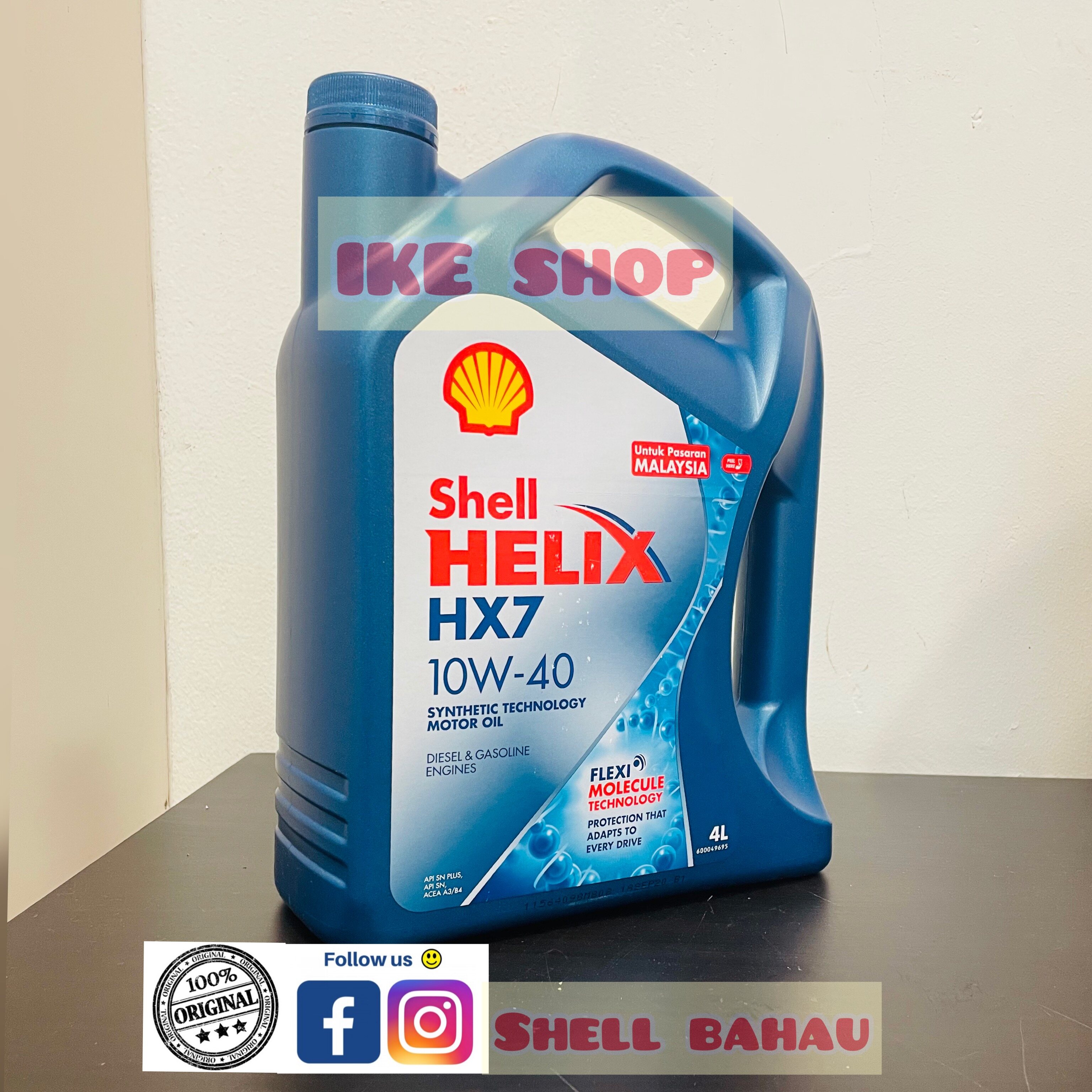 🔥Shell Helix HX7 10W40(4L) - Semi Synthetic, Minyak Hitam Kereta ...