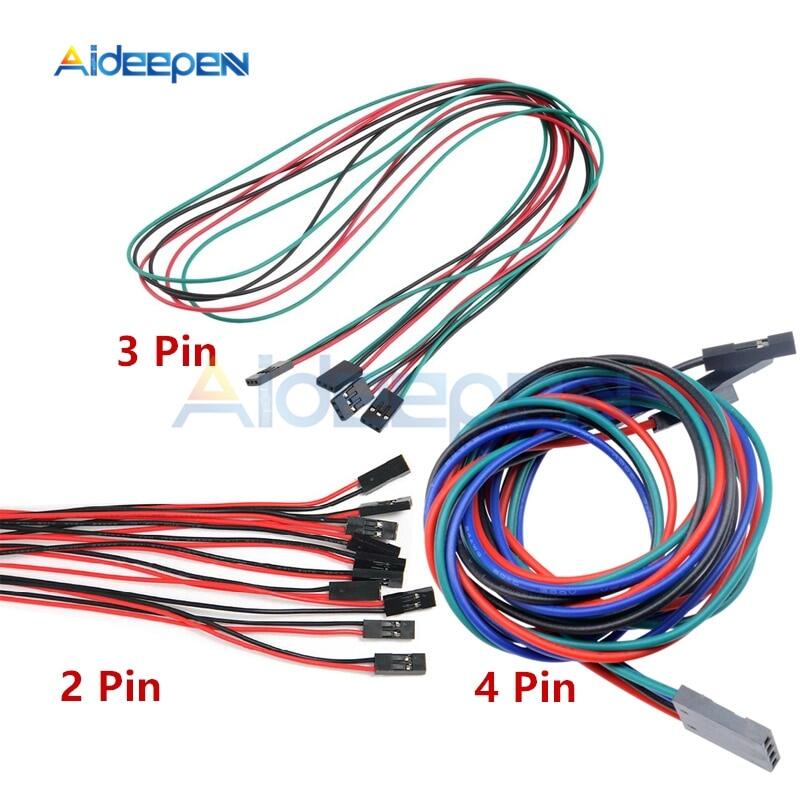 1Pcs 2Pin 3Pin 4Pin 70ซม.Dupont Line หญิงหญิง Dupont สาย3D เครื่องพิมพ์ ...