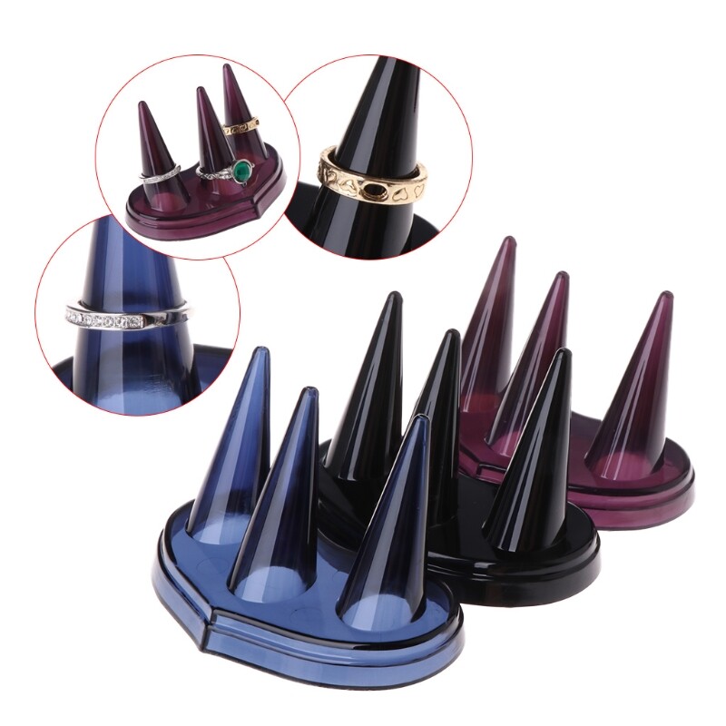 แหวนนิ้วผู้ถือจอแสดงผล3 Mounts Decor เก็บที่ตั้งเครื่องประดับอุปกรณ์ ...