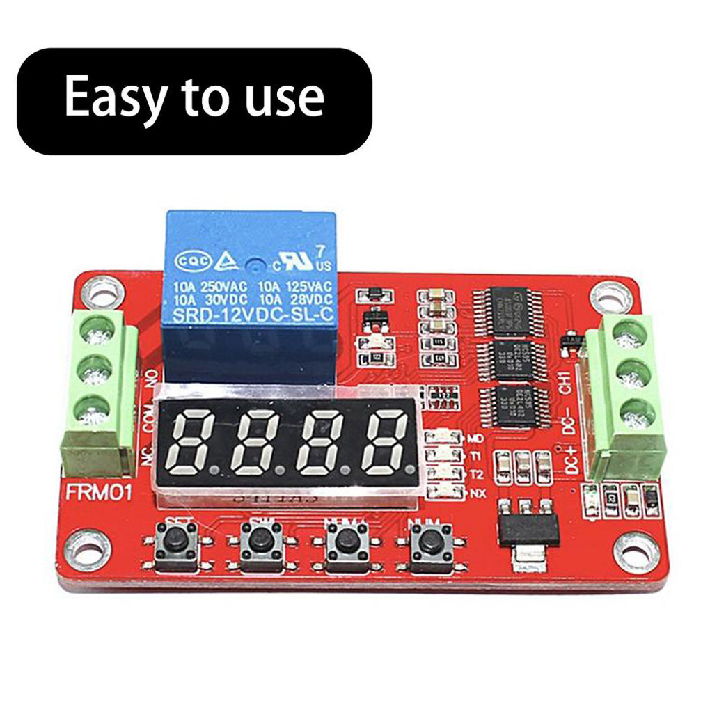 1ช่องรีเลย์โมดูลบอร์ด Multifunctional Loop Cycle Timer Self-Locking Power Circulate ดิจิตอลจอ ...