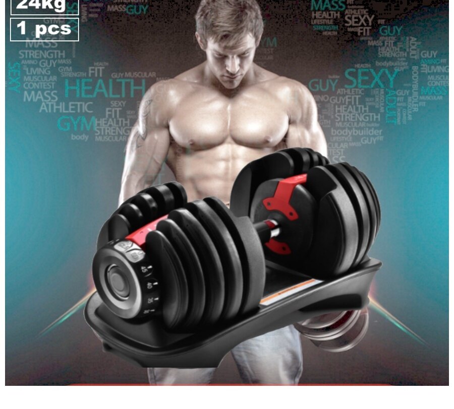 24kg Adjustable Dumbbell Smart Internal Adjustment Dumbbells ...