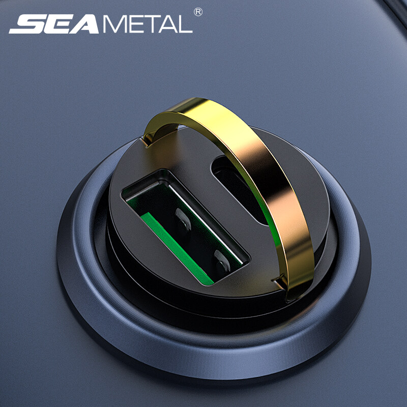 SEAMETAL Car Charger 100W Super Fast Charge USB Type-C Mini Dual Port ...
