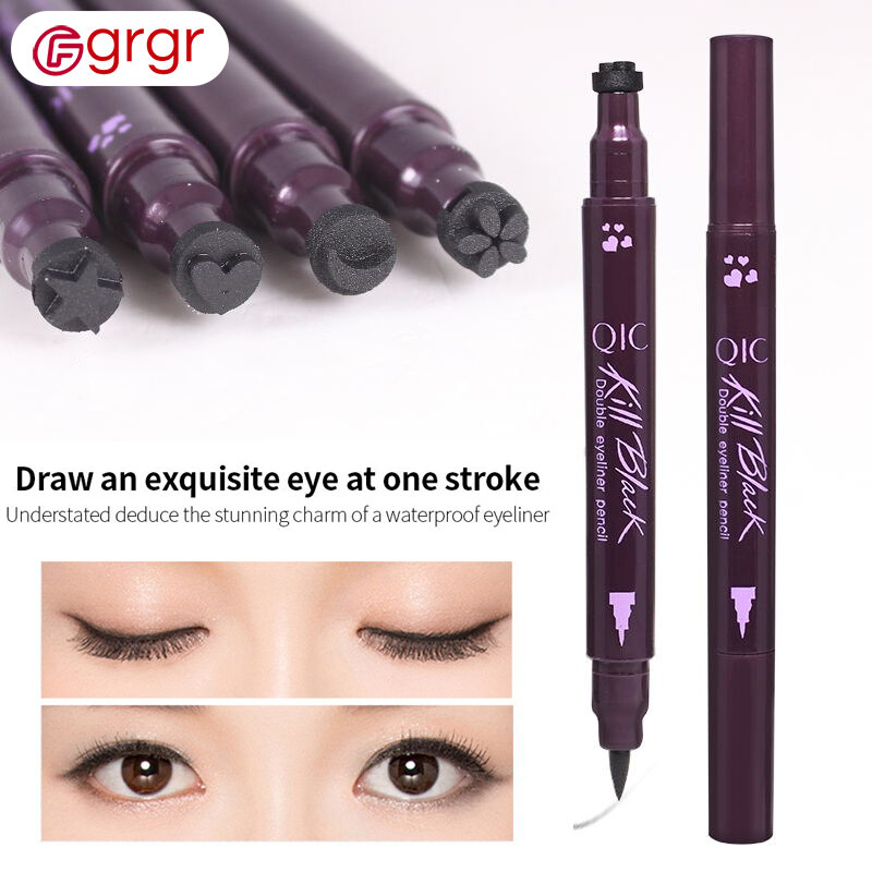 Fgrgr สองด้านกันน้ำของเหลวอายไลเนอร์ดินสอแต่งหน้าดาวรูปหัวใจ dot แสตมป์ ...