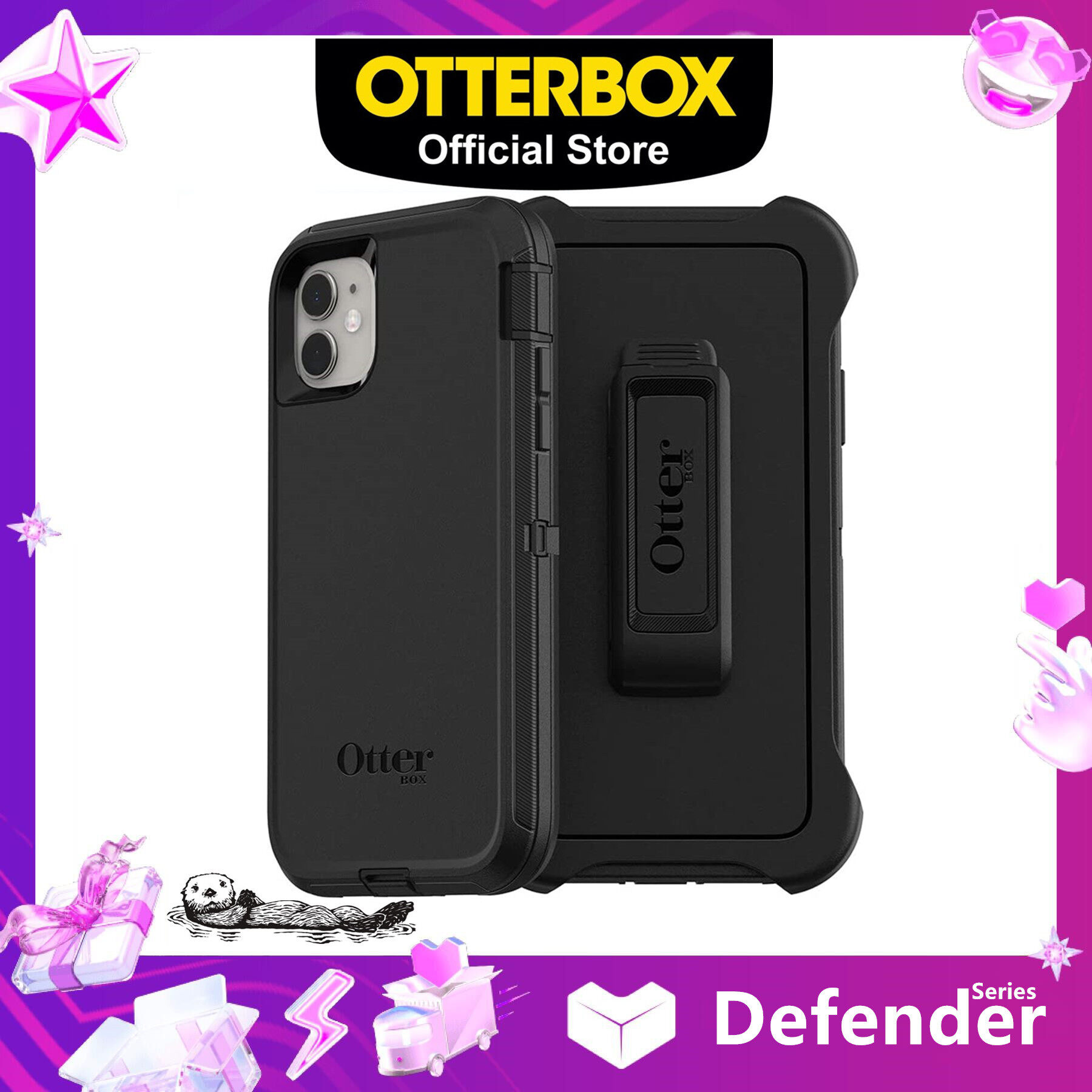 เคส OtterBox Defender Series สำหรับเคสโทรศัพท์ iPhone XR / iPhone X ...