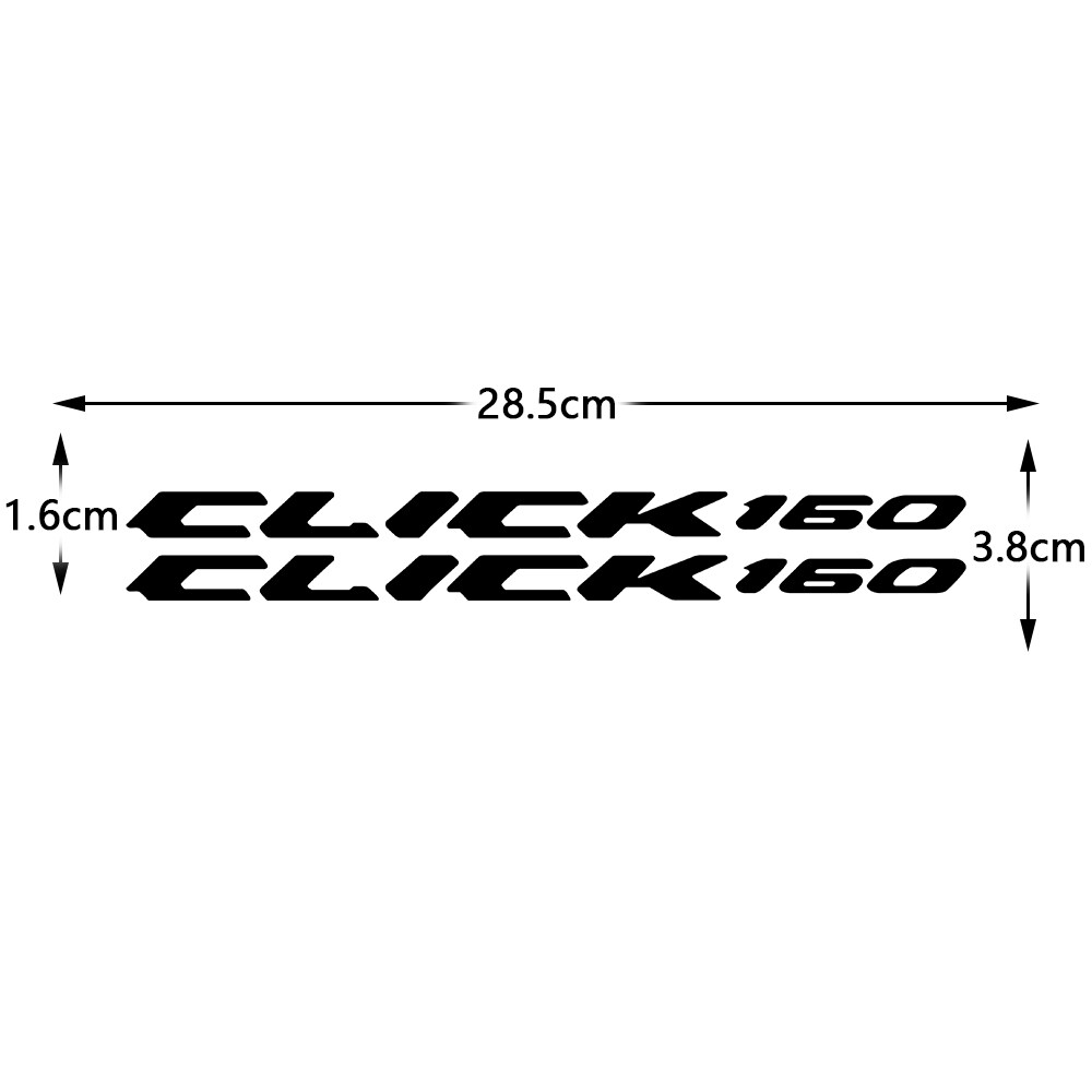 HONDA CLICK160 CLICK 160 3D Reflectived Stickers CLICK Logo Tank Emblem ...