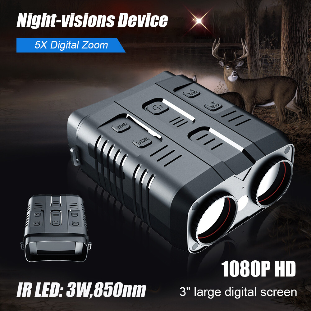 1080จุด HD กล้องส่องทางไกล Night Vision อุปกรณ์5X ซูมดิจิตอลล่าสัตว์ ...