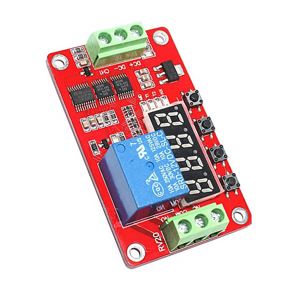 1ช่องรีเลย์โมดูลบอร์ด Multifunctional Loop Cycle Timer Self-Locking Power Circulate ดิจิตอลจอ ...