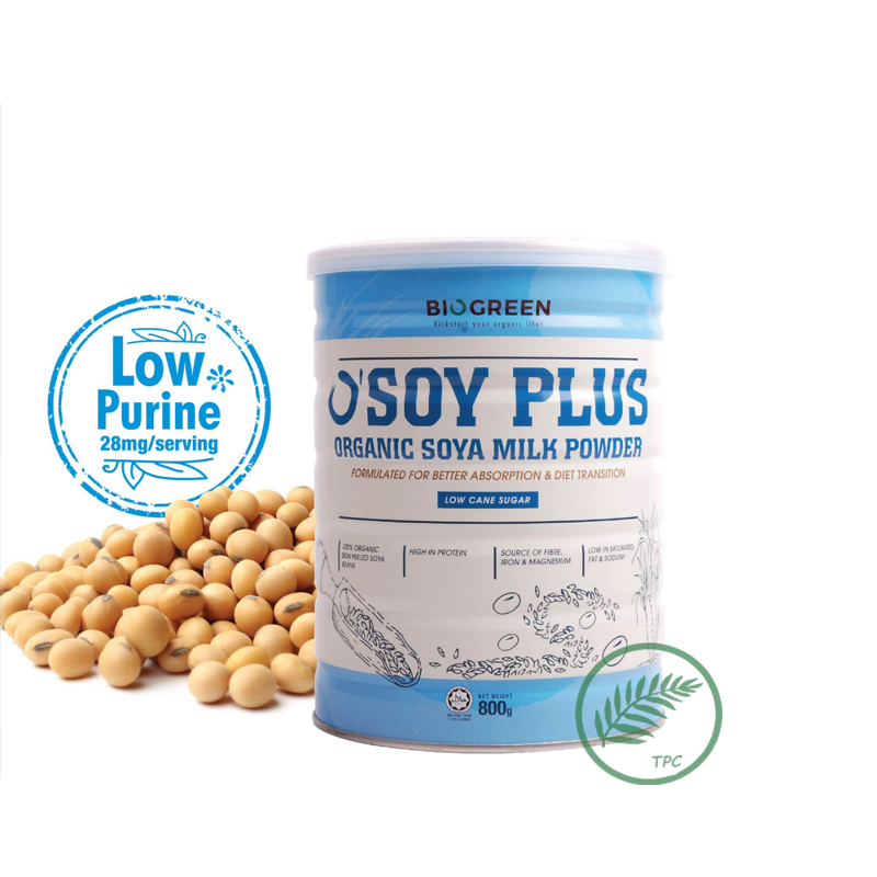 Biogreen O'Soy Plus (Low Cane Sugar) Organic Soya Milk Powder (HALAL ...