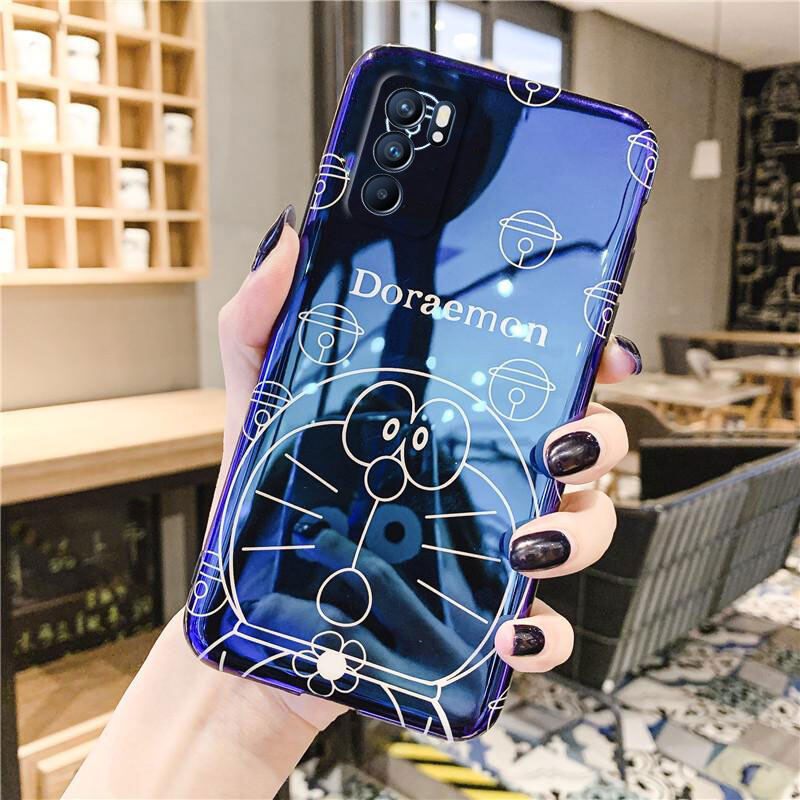 Doraemon Phone Case OPPO Reno6Z Reno 6 Pro 2021 Shiny Blue-Ray Cute Cat ...