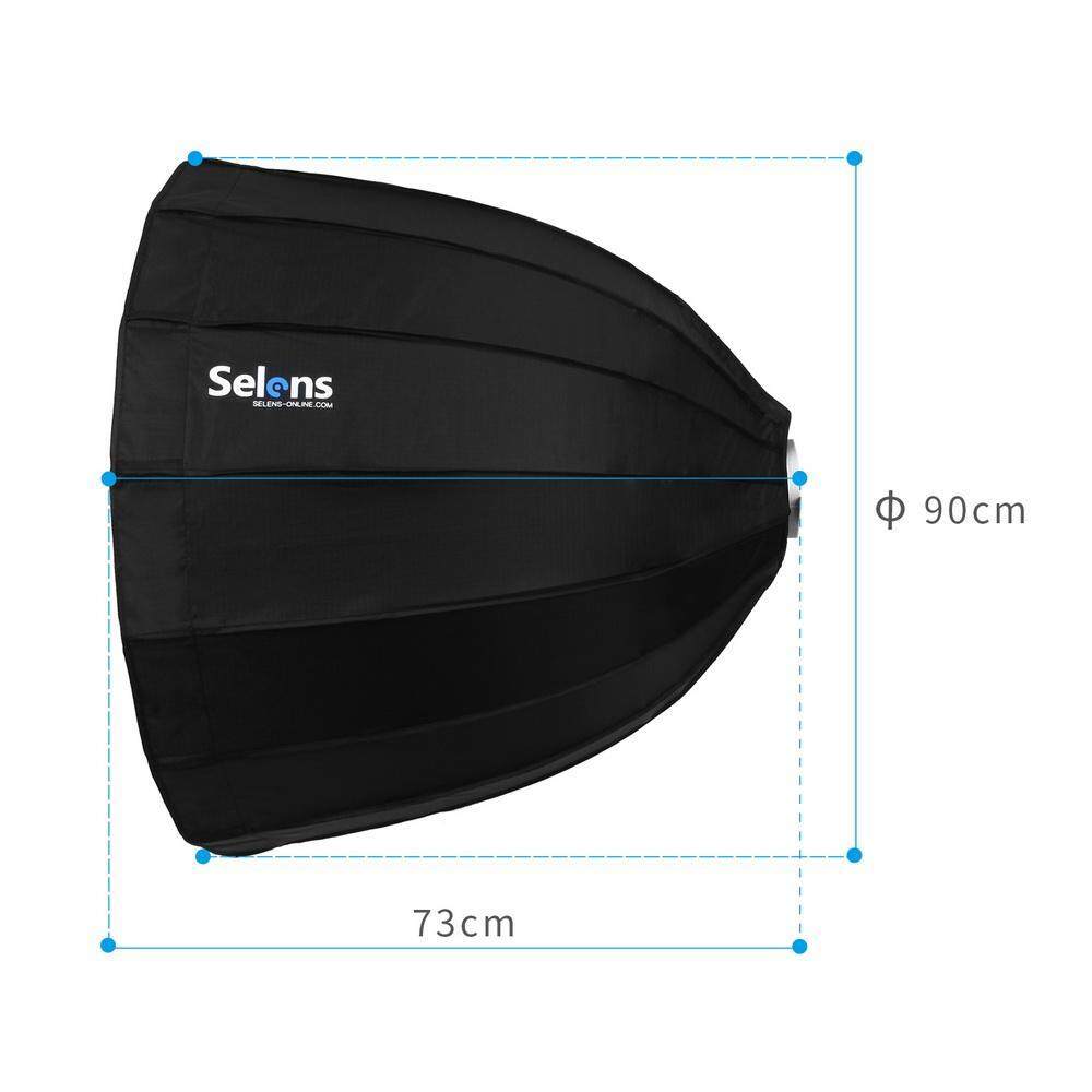 Selens โคมไฟสตูดิโอ โคมไฟ Softbox Hexadecagon Deep Parabolic ขนาด 90 ...