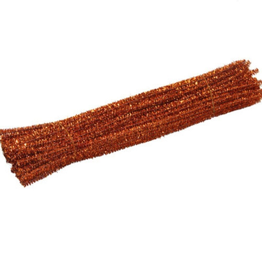100 × Wire Shiny Metal Pipe Cleaner Shiny Christmas Chenille Craft Rod ...