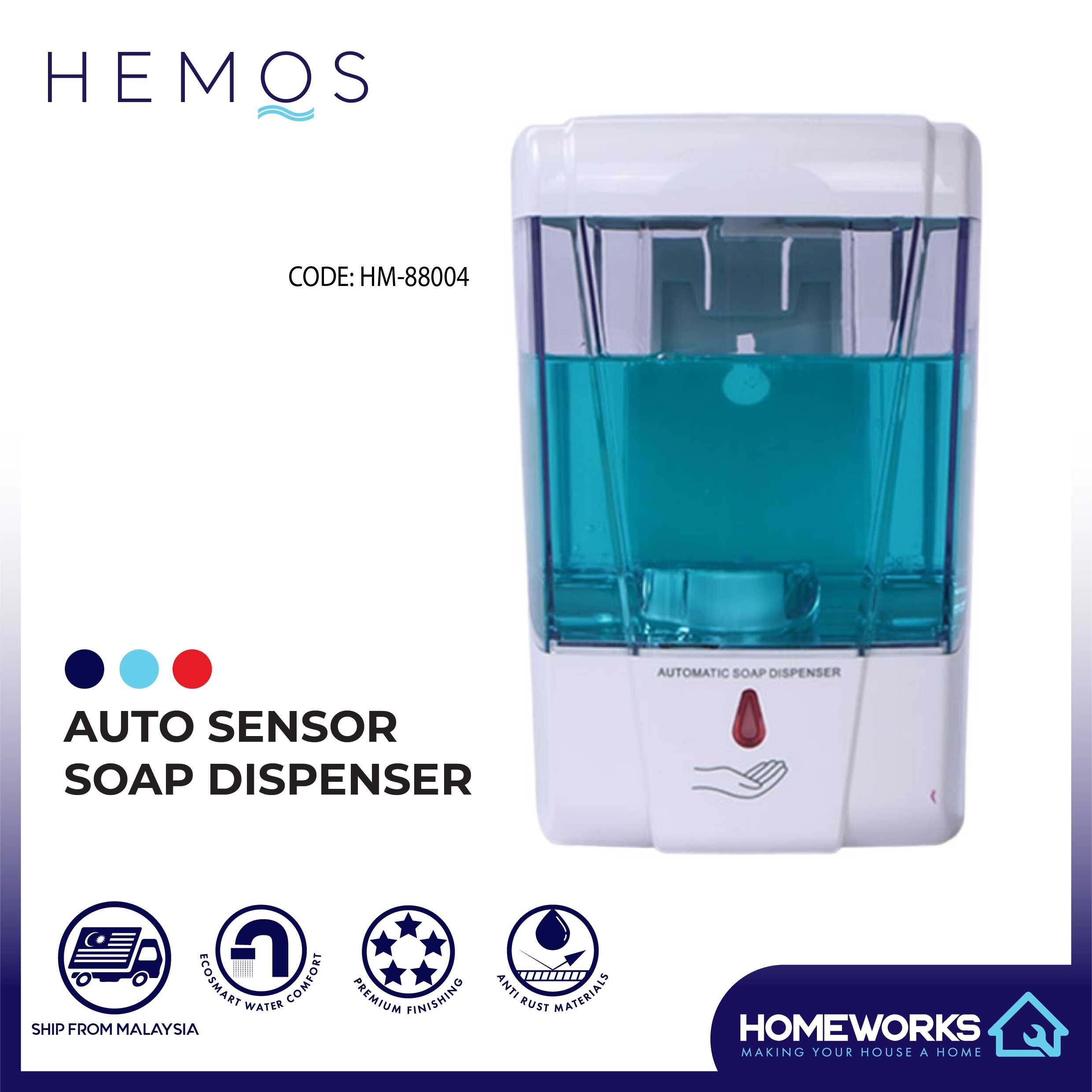 HEMOS AUTOMATIC SENSOR TOUCHLESS SOAP DISPENSER HM-88004-W | Lazada