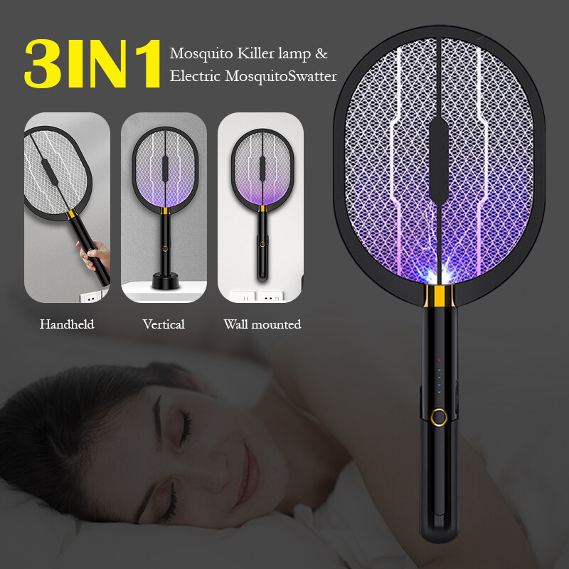 Electric Insect Racket Mosquito Killer Insects Zapper Swatter USB ...
