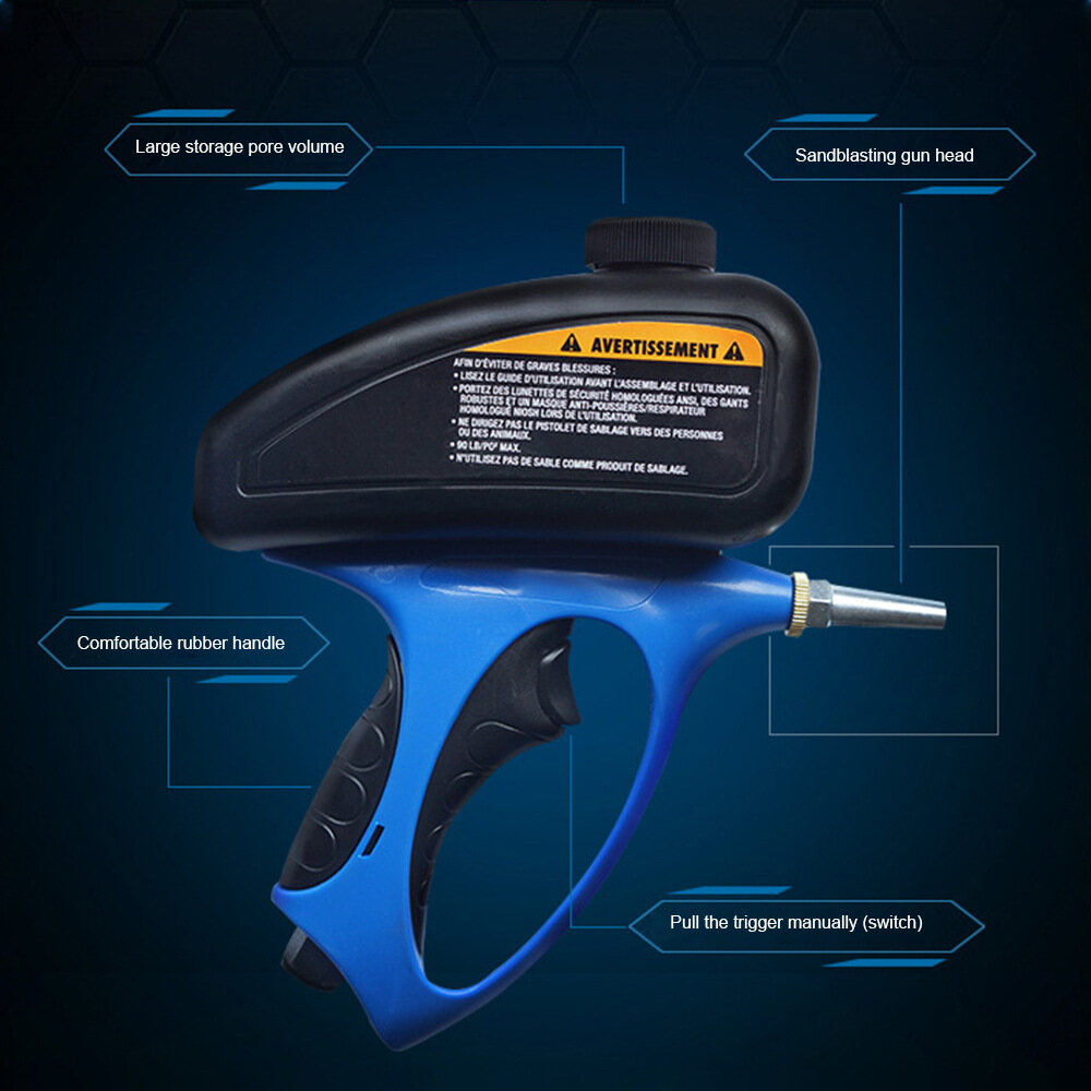 【ของแท้ 100% + COD】Gravity Feed Sandblasting Air Sandblast Portable ...