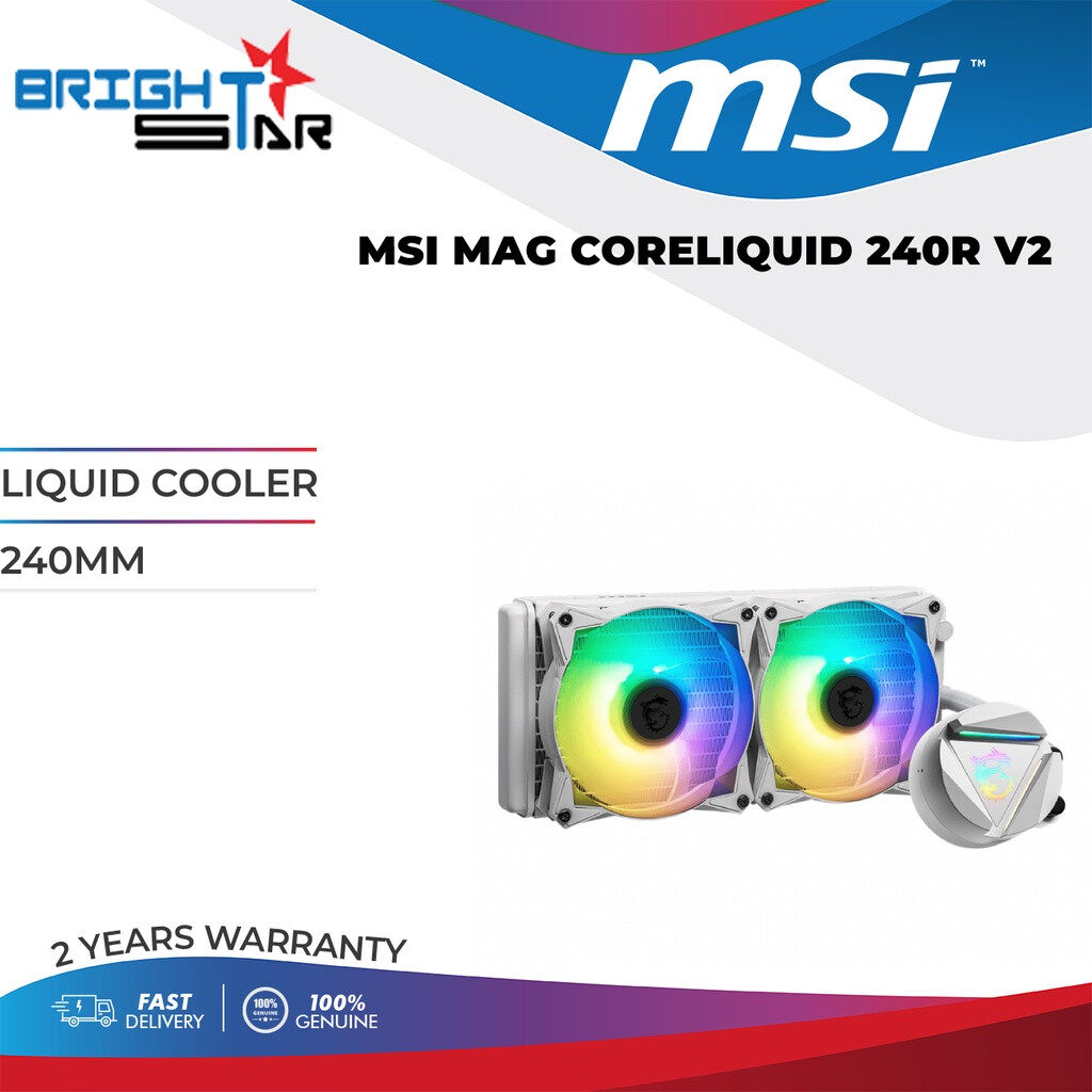 MSI CPU Cooler MAG Coreliquid 240R V2 ( 240MM | WHITE ) | Lazada