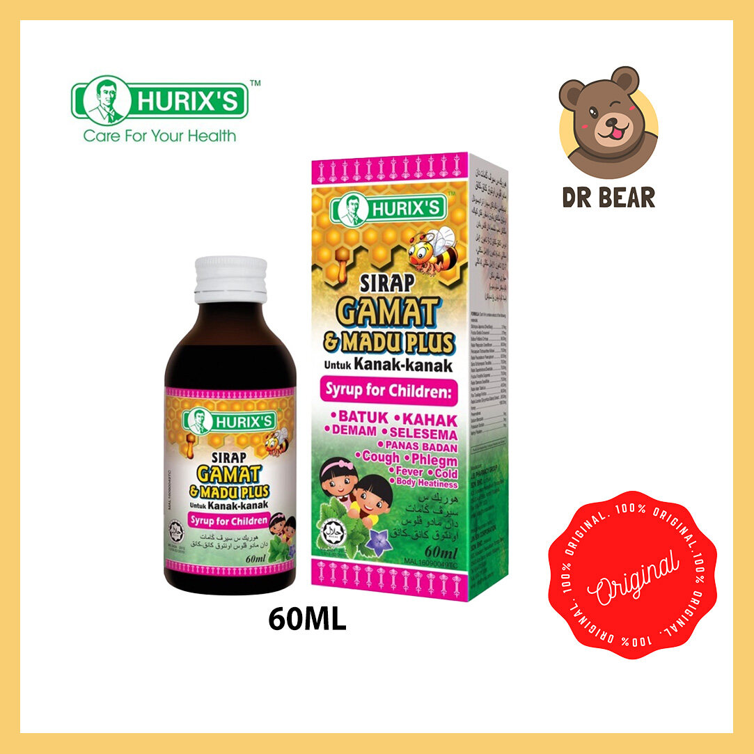 Hurix's Sirap Gamat Madu Plus Untuk Kanak-Kanak (60ml) Children Cough ...