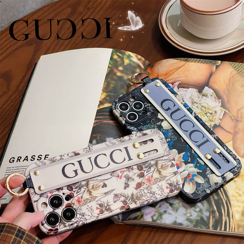 Gu.cci Wristband Phone case 13 13pro 13promax Case Fashion Flowers ...