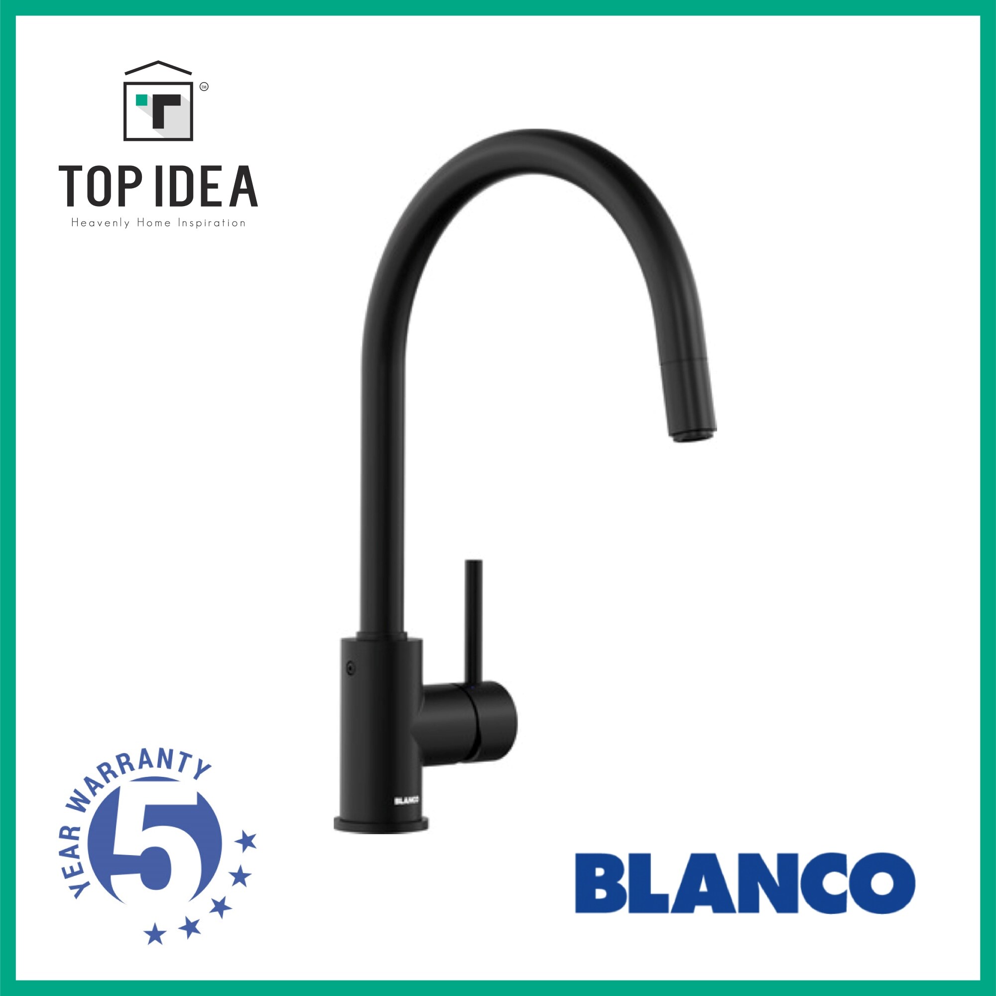 BLANCO MIDA-S XL Sink Mixer | Pull Down Spray | Black Matt | Brass ...