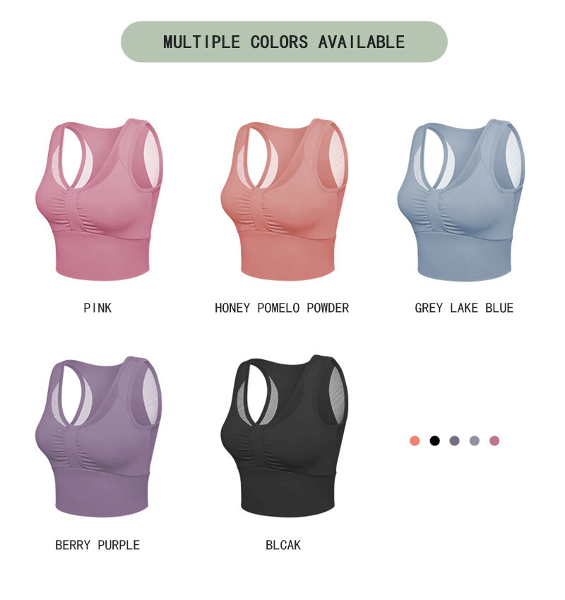 NATUREACT Sports Bra for Women Gym Shockproof Mesh Quick-drying Bra ...