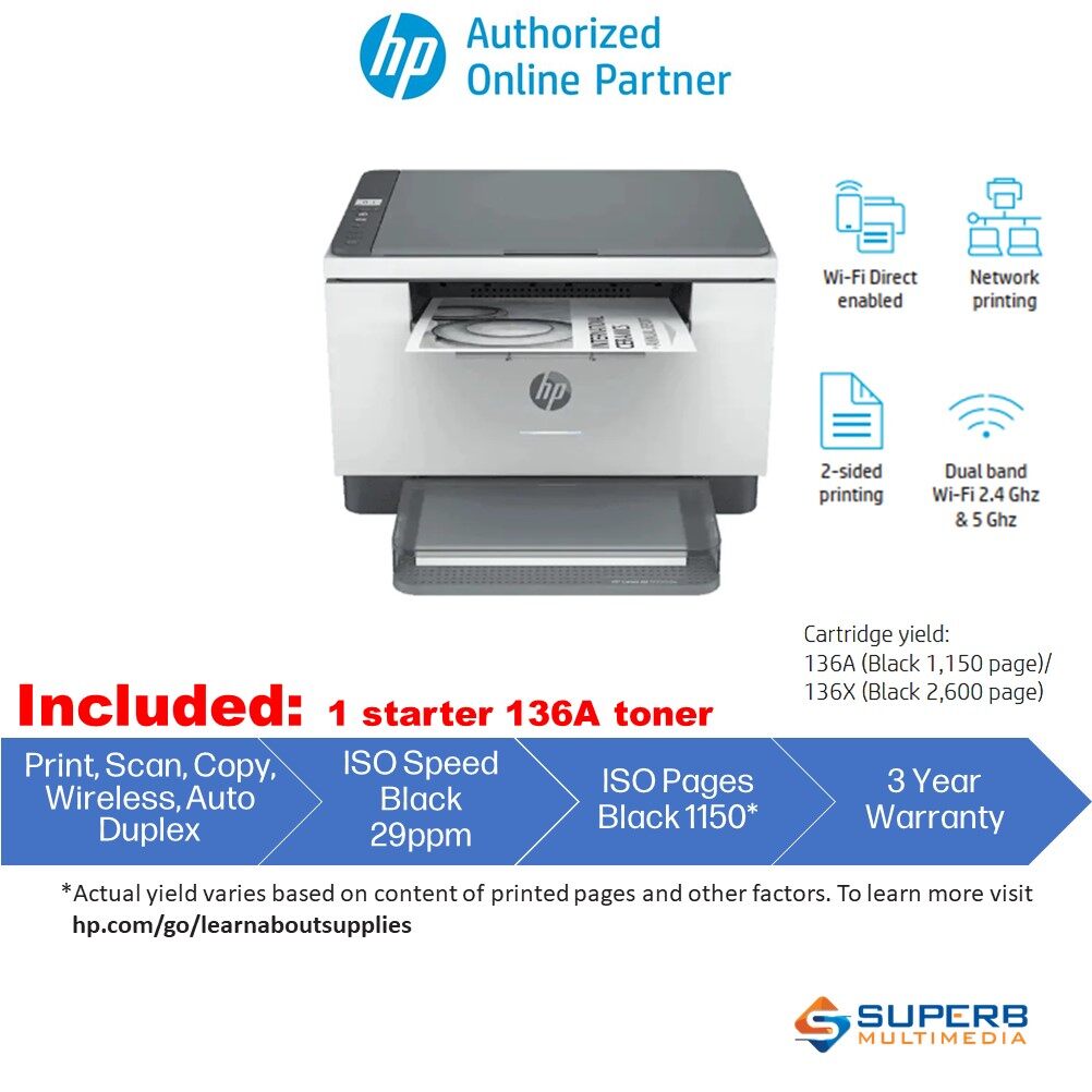 HP LaserJet MFP M236dw Printer (Print, Scan, Copy, Wireless, Auto Duplex) | Lazada