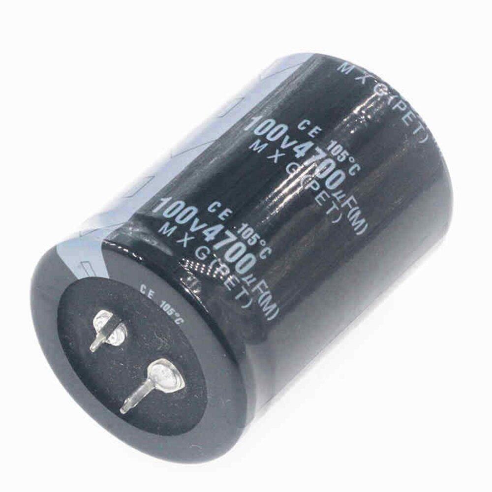 1Pcs 4700UF 100V 4700MFD 100โวลต์-40 + 105C อลูมิเนียมตัวเก็บประจุแบบอิ ...