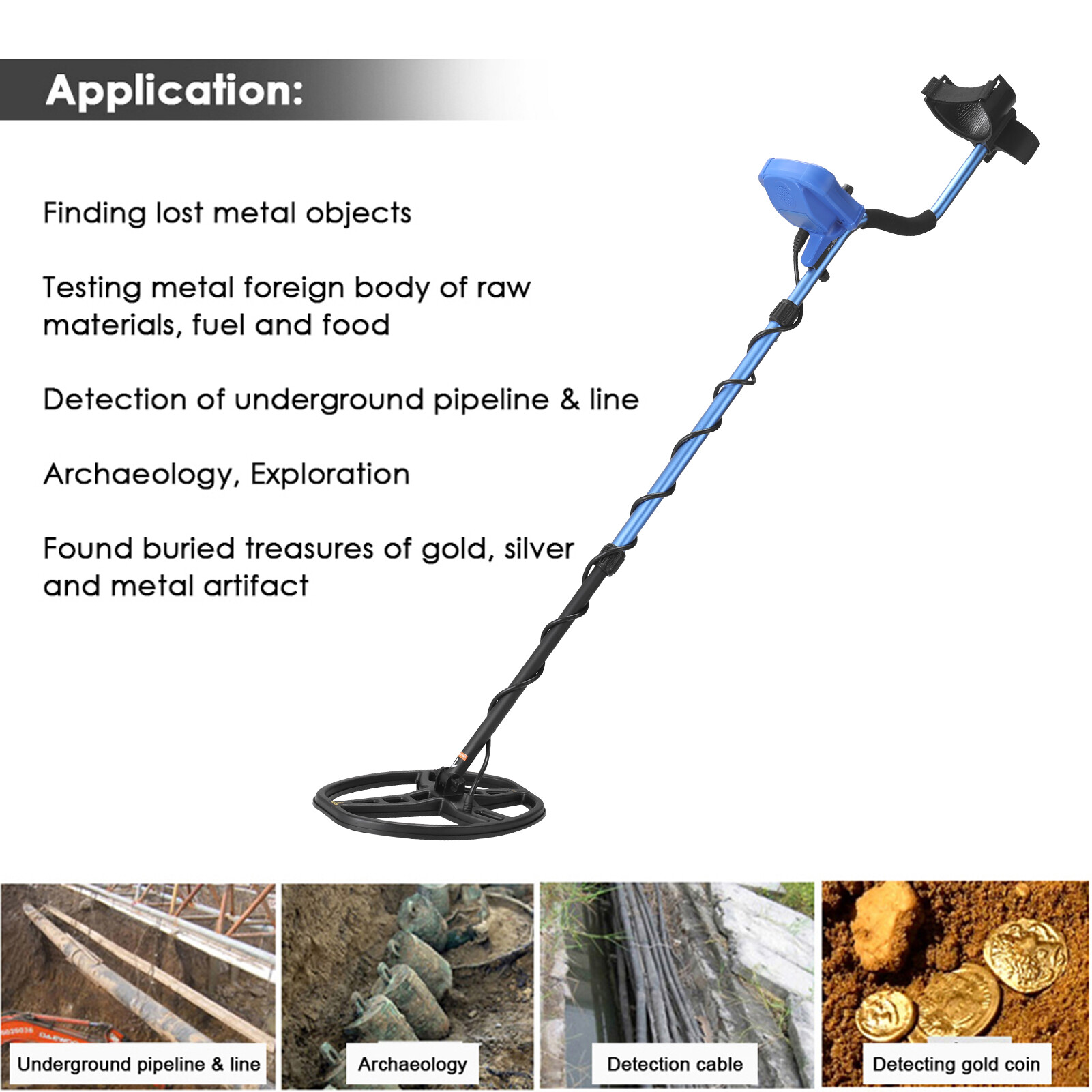 MD8050 Underground Metal Detector Handheld Metal Detector Portable ...
