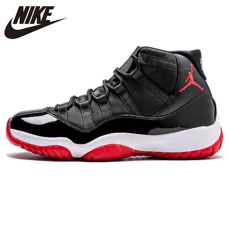 Nike Air Jordan XI Bred AJ11 Joe 11 Men Basketball Shoes Black Red ...