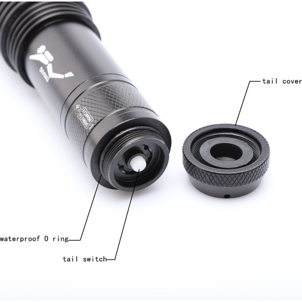 YUPARD Brand Multi-functional Diving Flashlight Underwater UV Purple ...