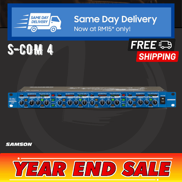 SAMSON S-COM 4 4-CHANNEL COMPRESSOR/GATE ( SCOM4 / S COM4 ) | Lazada