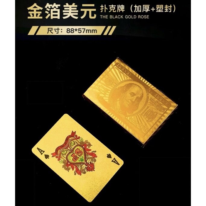 ️Ready Stock ️ 【Premium】Gold Waterproof Plastic Foil Luxury Poker Card ...
