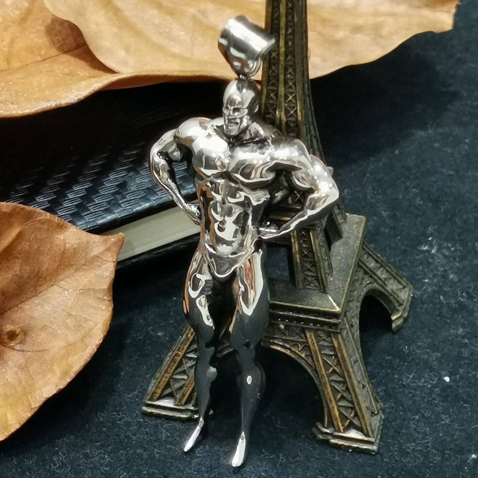 Biker Punk Stainless Steel Muscle Men Bodybuilder Pendant. | Lazada