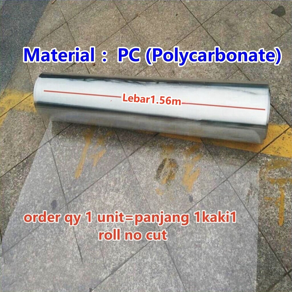 PC Flat Transparent Roof / Atap Cerah Lutsinar Rata 1mm Polycarbonate ...