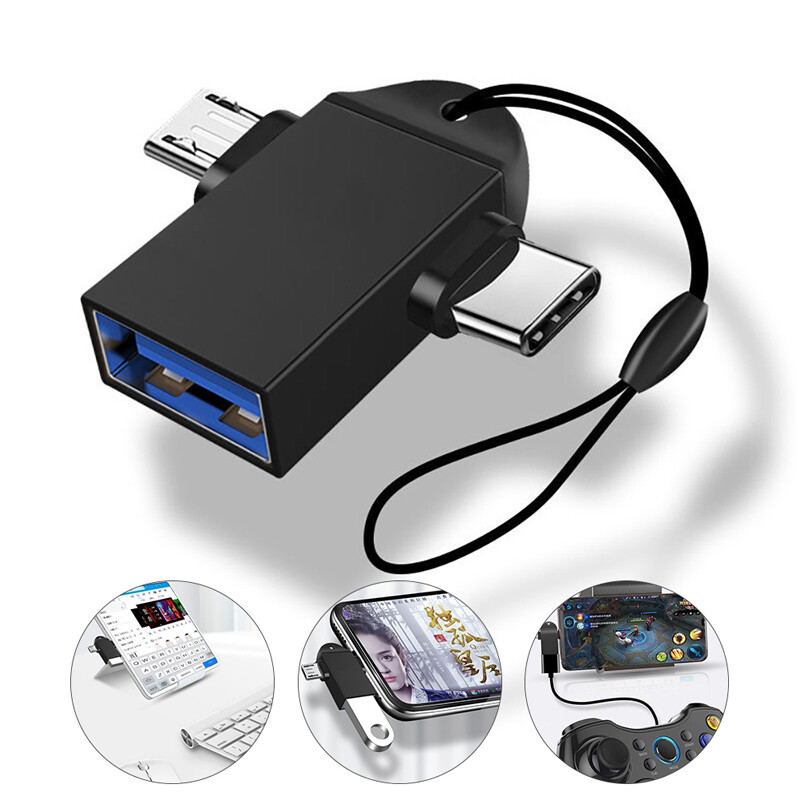 ZHANG อะแดปเตอร์โทรศัพท์มือถือขั้วต่อ Usb สองในหนึ่งเดียว Android TYPE ...
