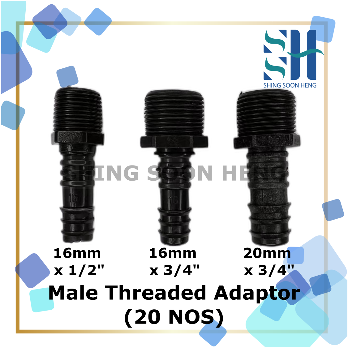 LDPE Connector Fittings - Male Threaded Adaptor For Irrigation System ...